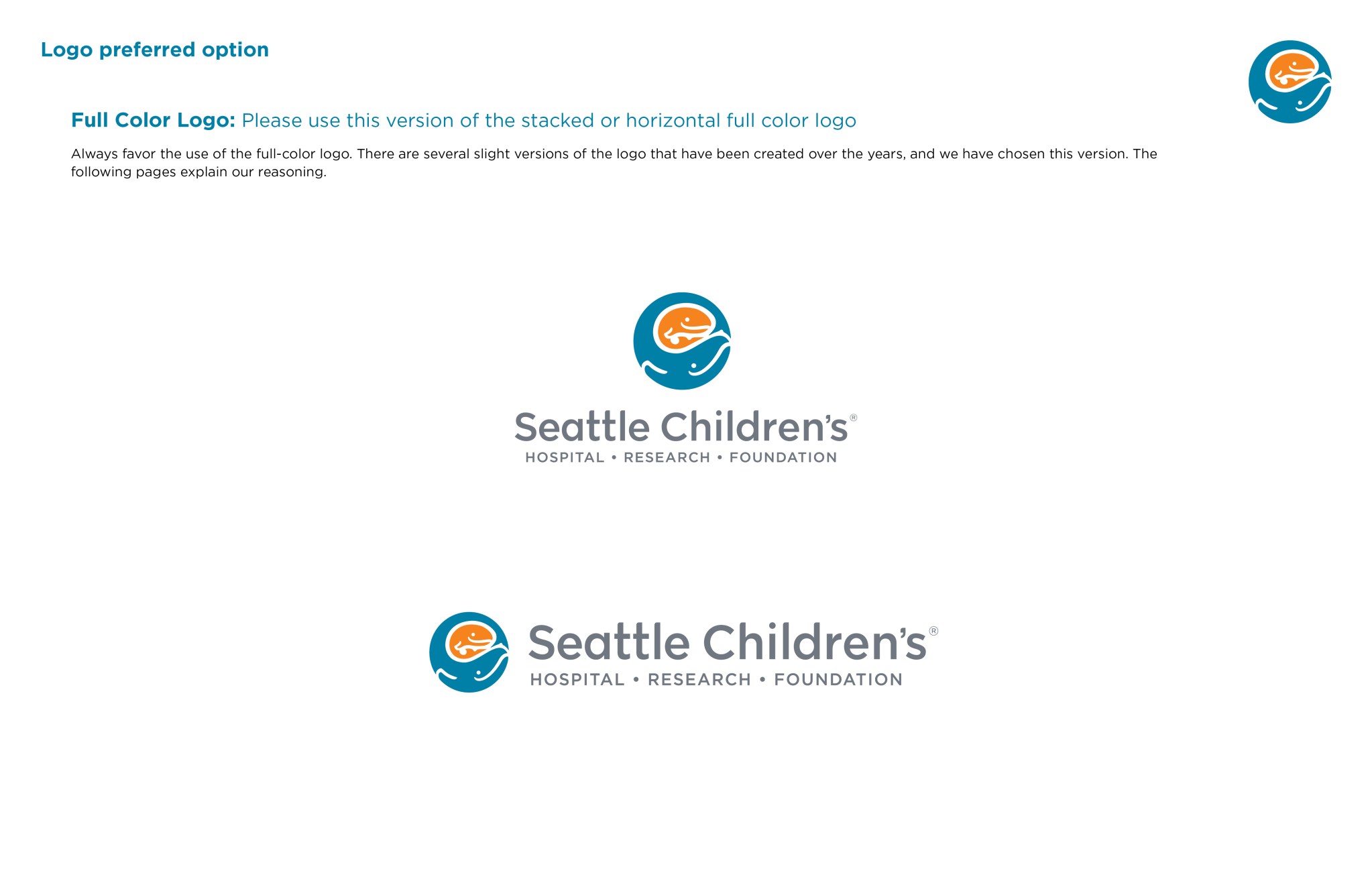 Seattle Children’s Brand Guidelines – Suzanne Gerber